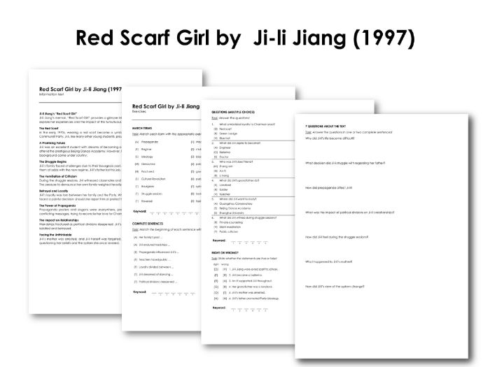 Red Scarf Girl by Ji-li Jiang (1997) | Teaching Resources