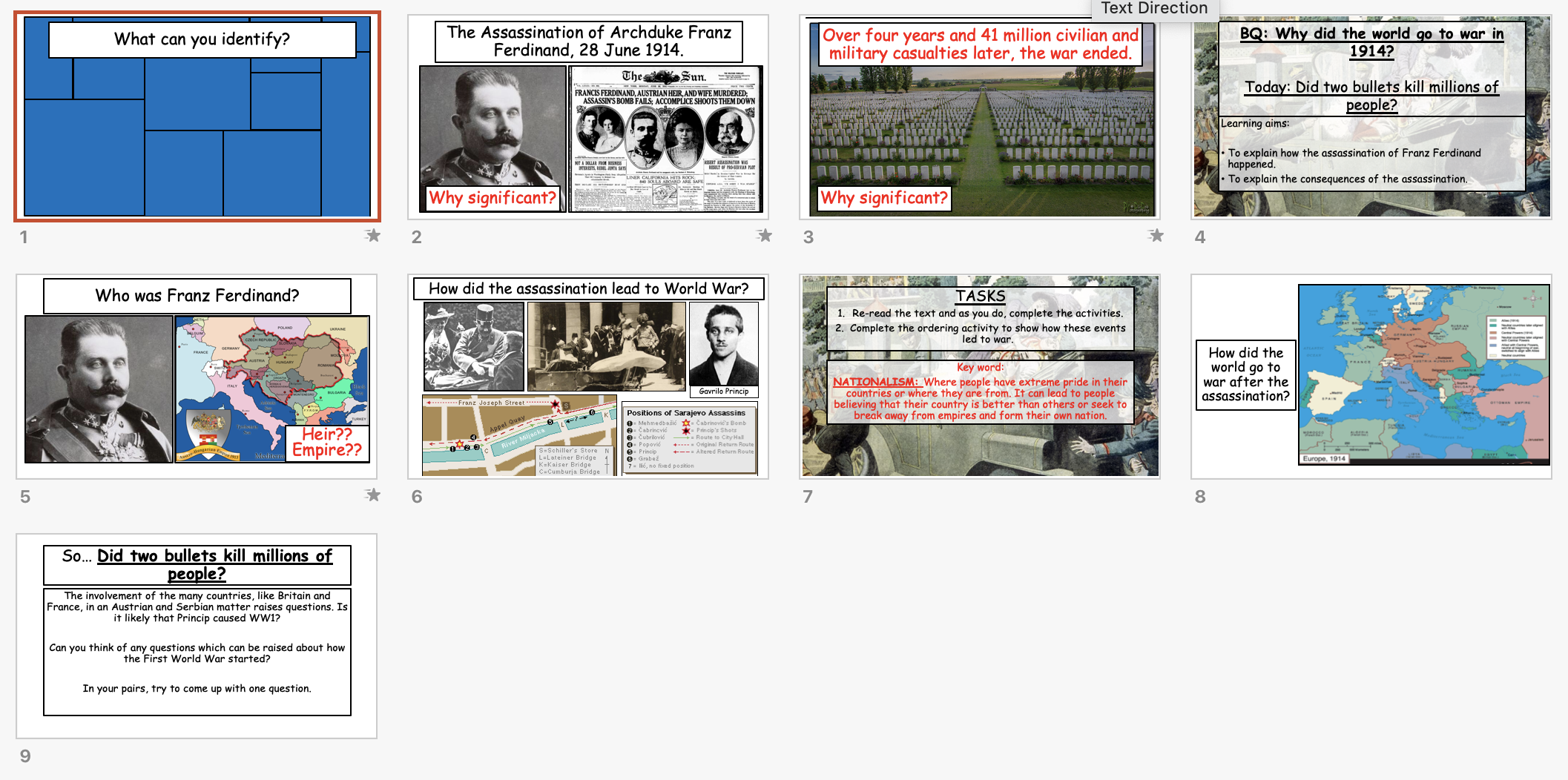 KS3 WW1 causes - 1. Did two bullets kill millions of people? | Teaching ...