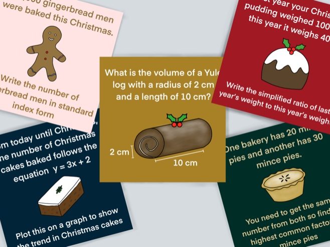 Christmas Treats KS3 Maths Activities Teaching Resources