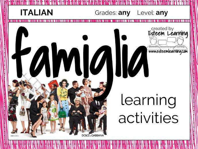 La Famiglia Activities | Teaching Resources