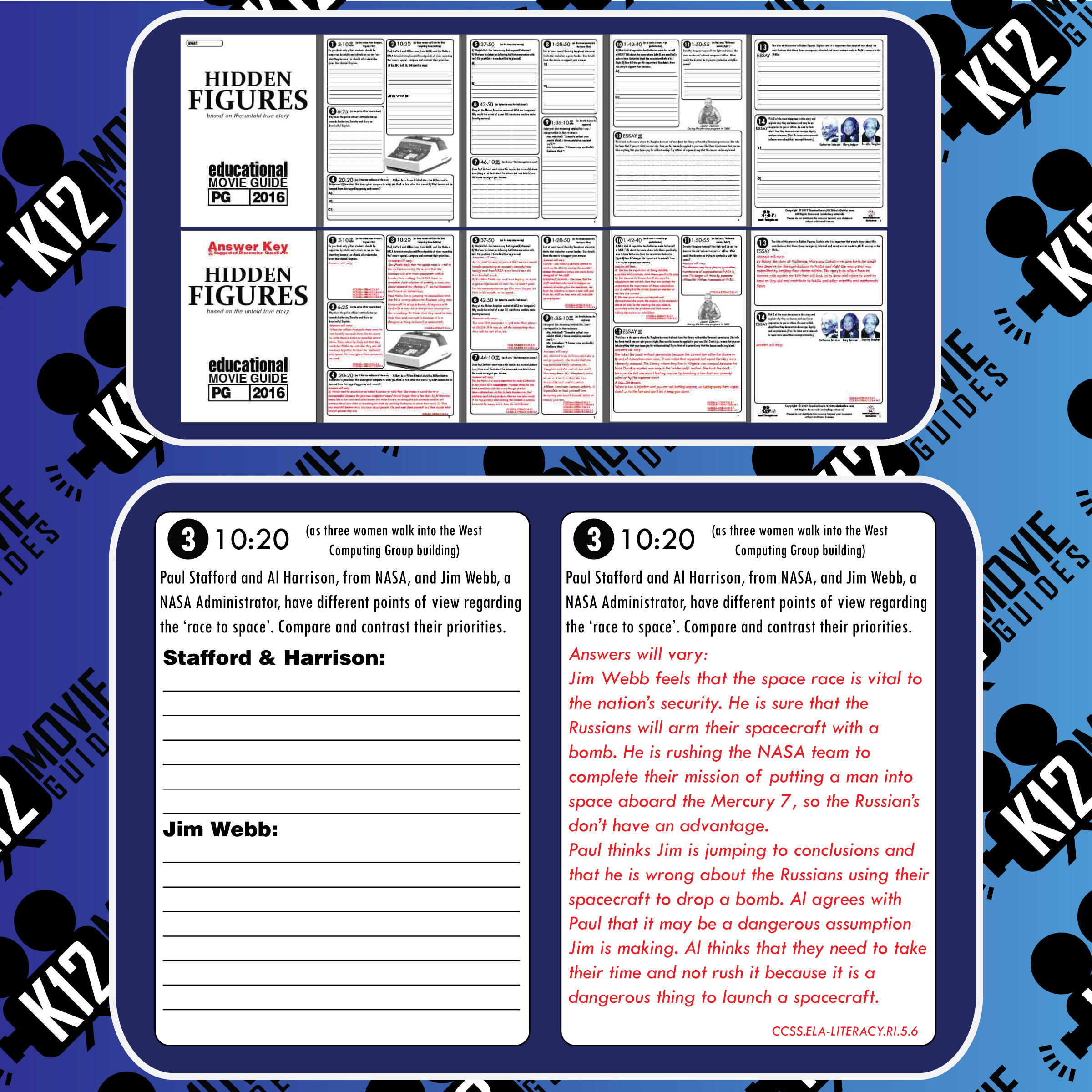 Hidden Figures Movie Guide Questions Worksheet PG 2016 Hidden Figures Movie Guide Questions Worksheet PG 2016
