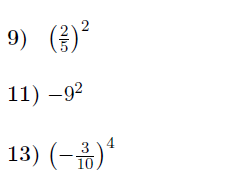 Exponents of rational numbers worksheet (with answers) | Teaching Resources