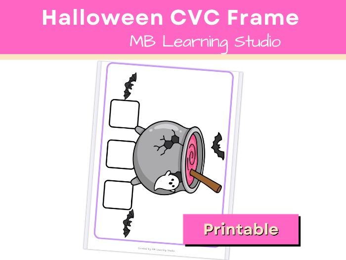 Halloween CVC Word Building Frame – Phonics Blending and Spelling ...