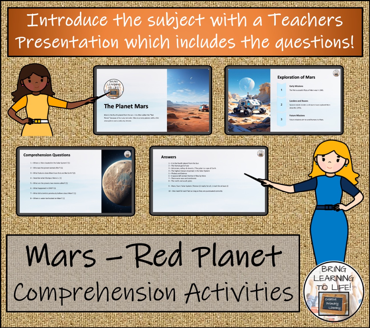 Mars Reading Comprehension Activities Year 3 Or Year 4 Teaching