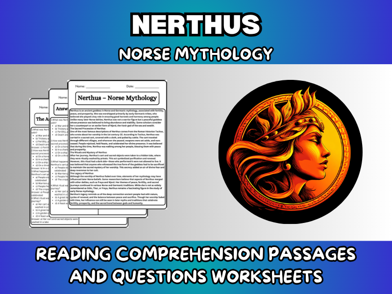 Nerthus - Norse Mythology Reading Comprehension Passages and Questions ...