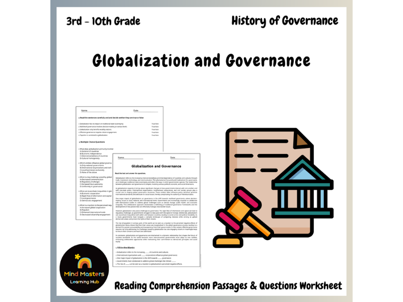 Globalization and Governance Reading Comprehension Passages & Questions ...
