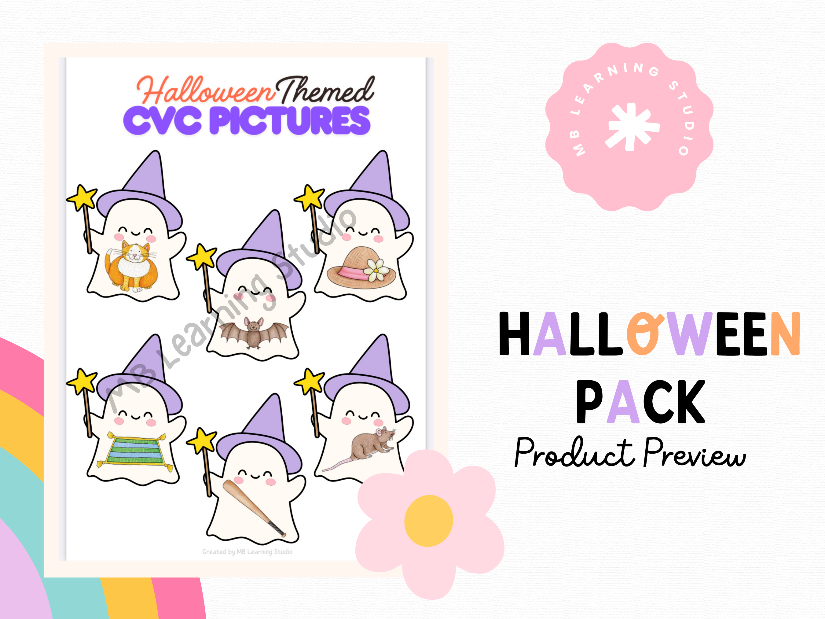 Halloween CVC Pictures for EYFS | KS1 | Pre-K | Kindergarten | Teaching ...