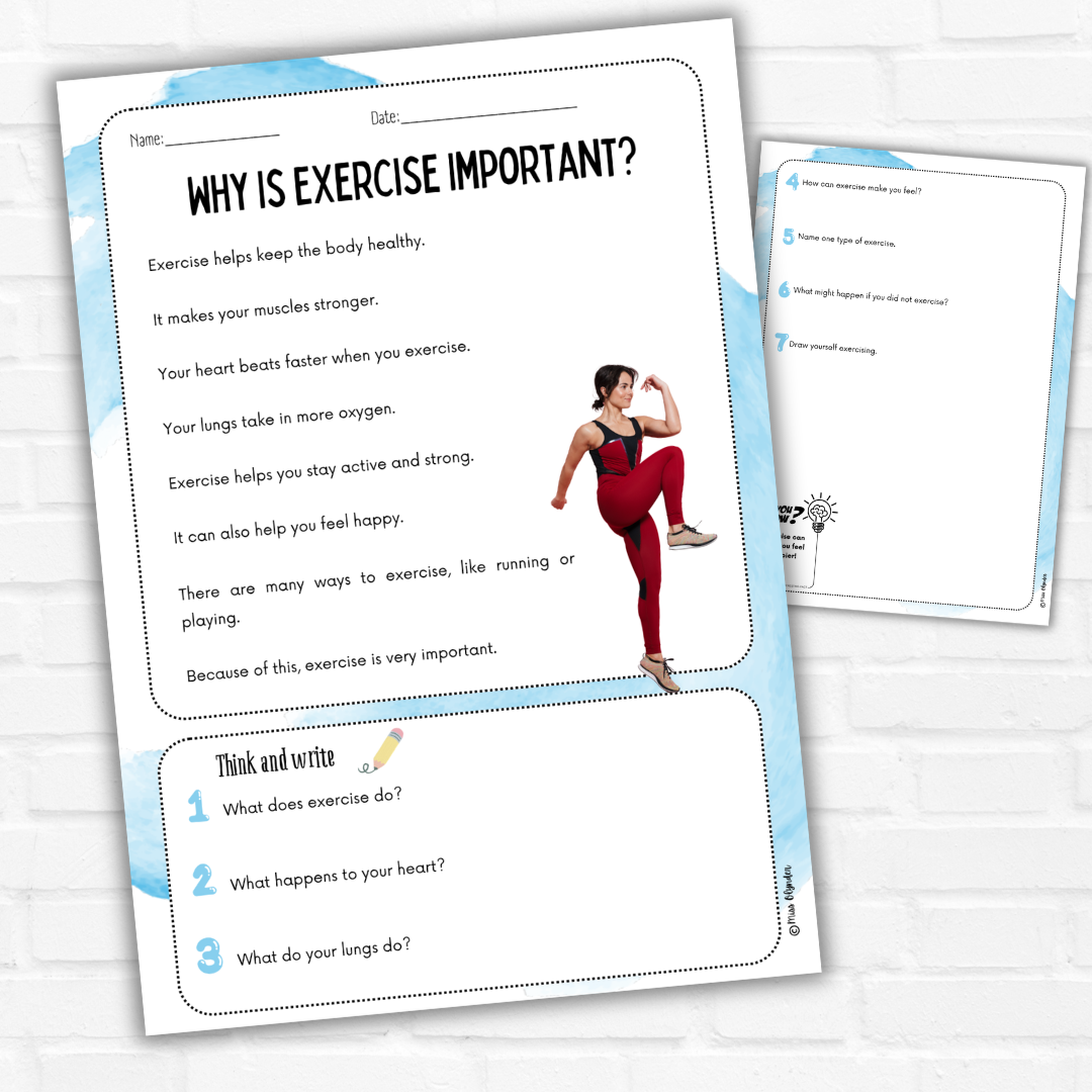 Healthy Habits Reading Comprehension (Nonfiction, 2 Levels) | ESL KS2 ...