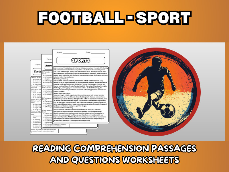 Football - Sport Reading Comprehension Passages and Questions ...