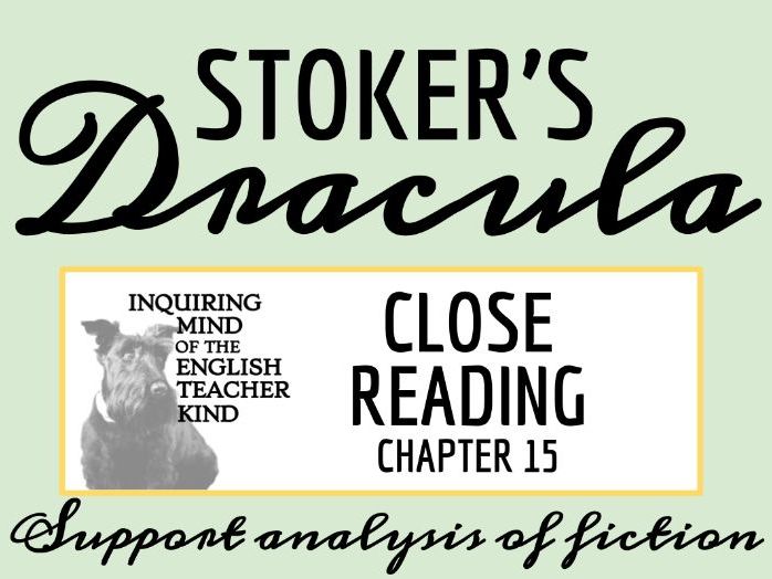 Dracula Close Reading Worksheets Bundle - Chs. 15-27 | Teaching Resources