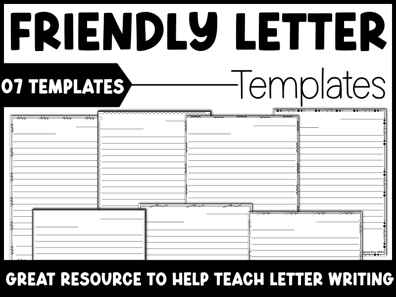 Blank Friendly Letter Templates - Printable | Teaching Resources