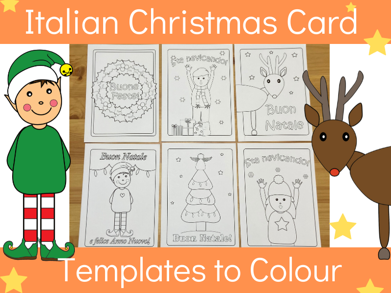 Italian Christmas cards to print and colour | Teaching Resources