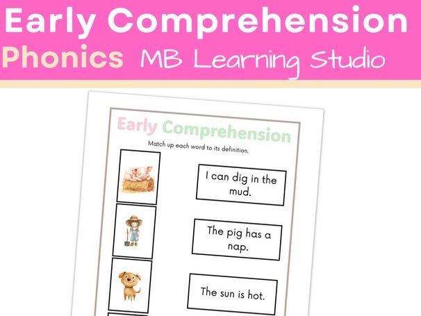 Early Comprehension Sentences with Picture Matching | EYFS, KS1, Pre-K ...