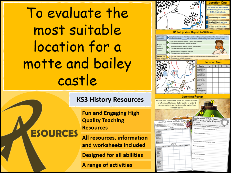 KS3 History: Locating a Norman Medieval Motte and Bailey Castle ...
