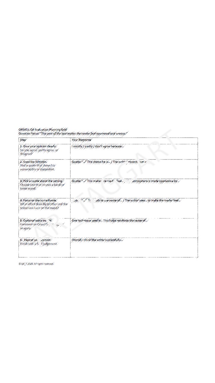 NEW-AQA 2026 GCSE FULL English Language (MOCK)Paper 1| GRIDS: Q4, Q4 AO ...