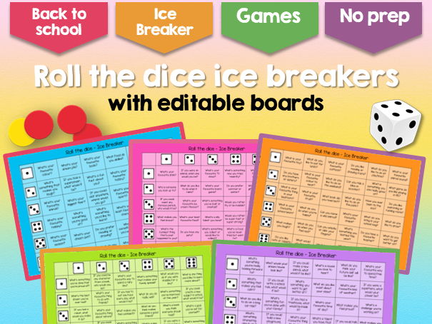 Roll the Dice Ice Breakers – Back to School Game for all ages ...