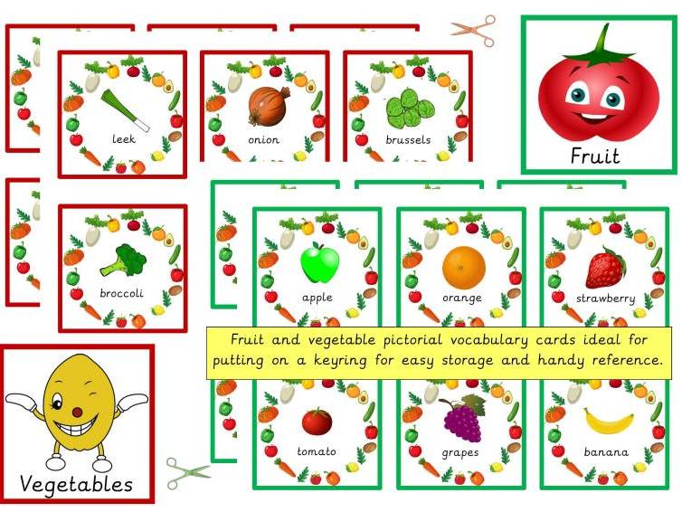 Fruit and Vegetable Cards | Teaching Resources