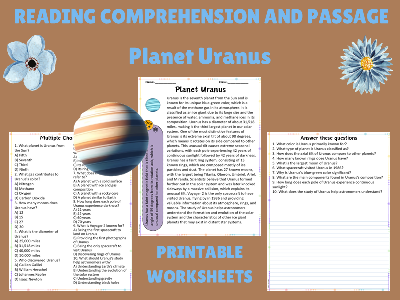 Exploring Uranus: Engaging Reading Passage with Thought-Provoking ...