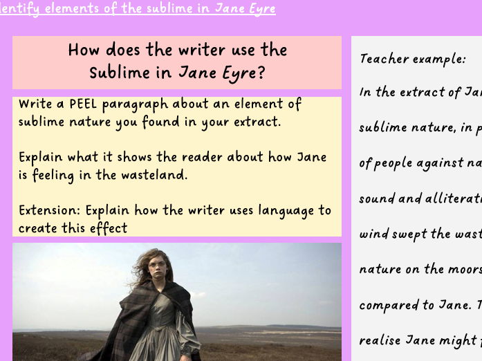 KS3 English Gothic Lesson - Sublime Nature in Jane Eyre | Teaching ...