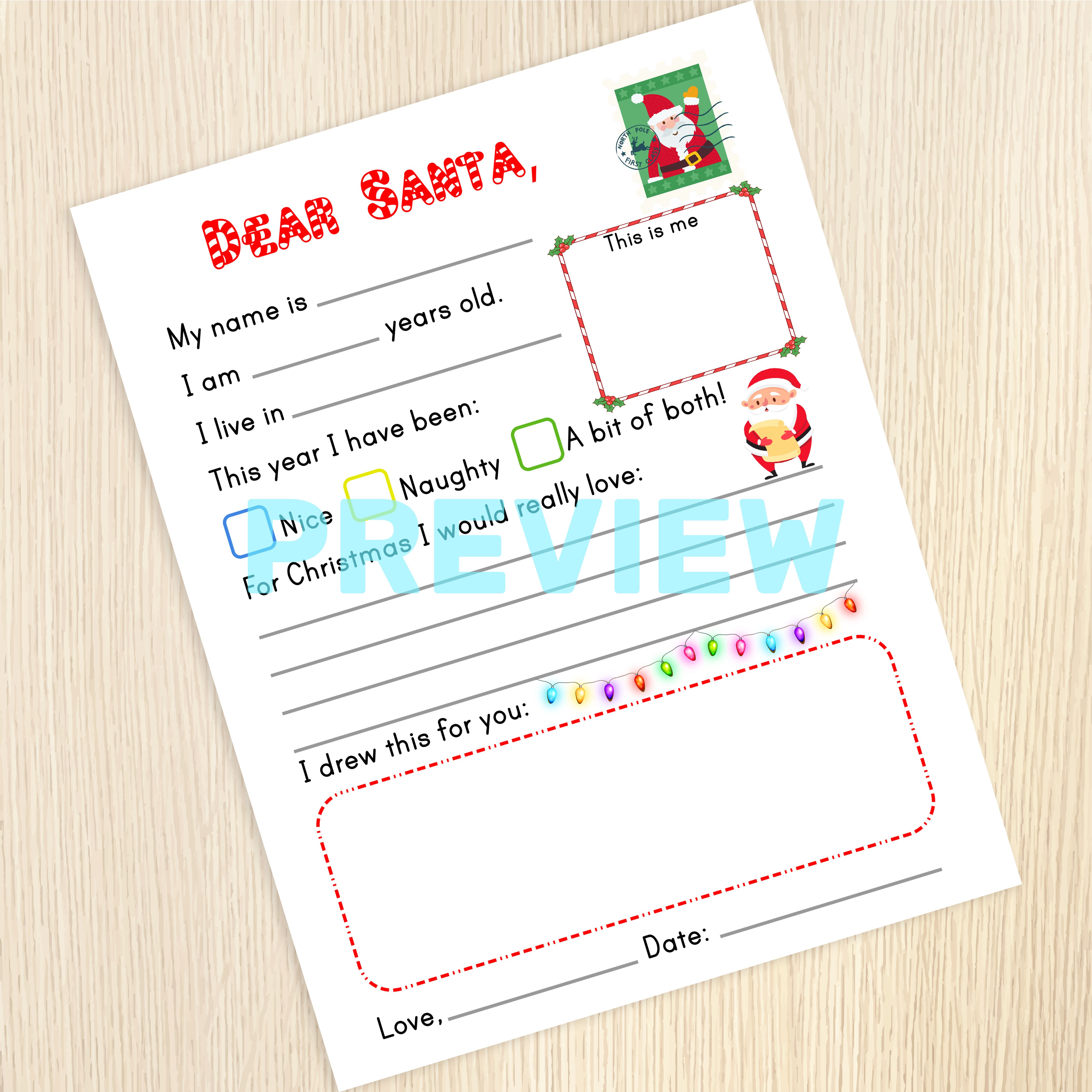 Letter to Santa- Writing and Drawing | Teaching Resources