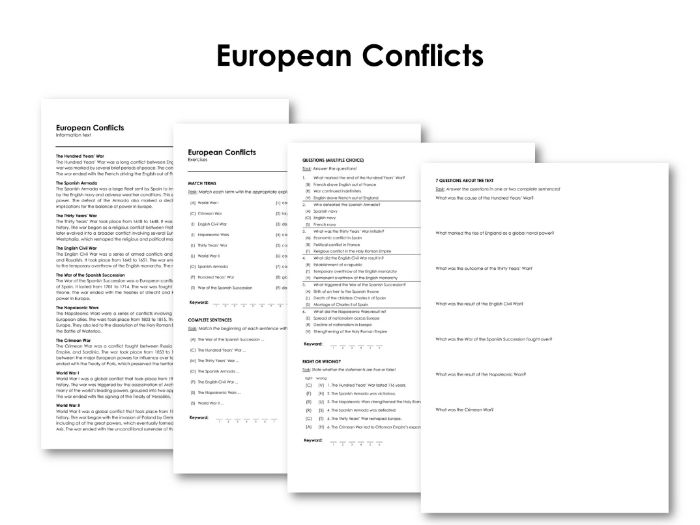 European Conflicts | Teaching Resources