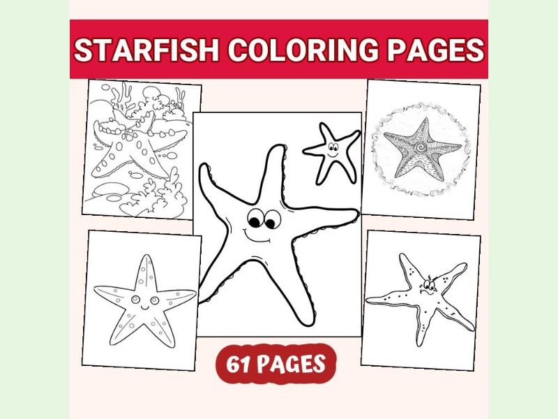 Enjoy the Ocean Depths: Printable Starfish Coloring Pages for Kids ...