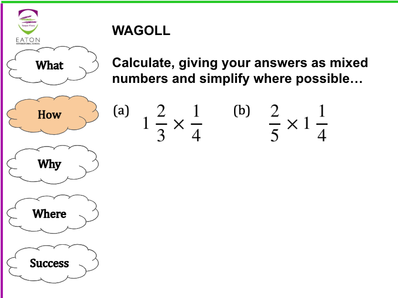 Mixed Numbers/Improper Fraction Calculations (Four Operations ...