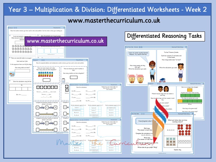 Year 3 Autumn 1 Block 3 -White Rose Multiplication and Division Bundle ...