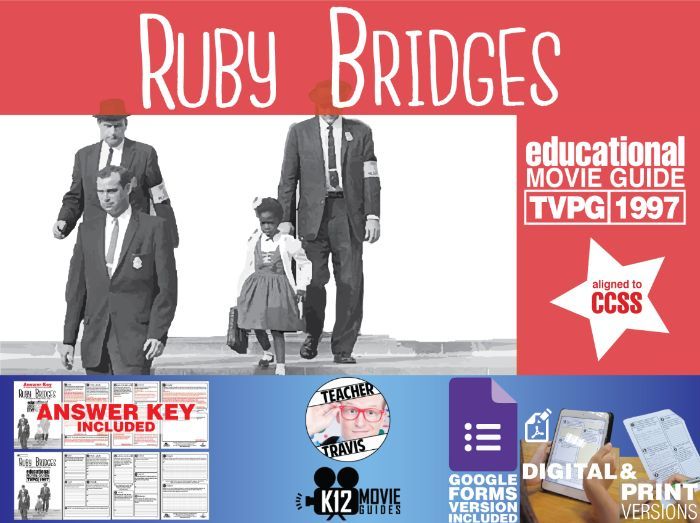 Ruby Bridges Movie Guide | Questions | Worksheet (TVPG - 1997 ...