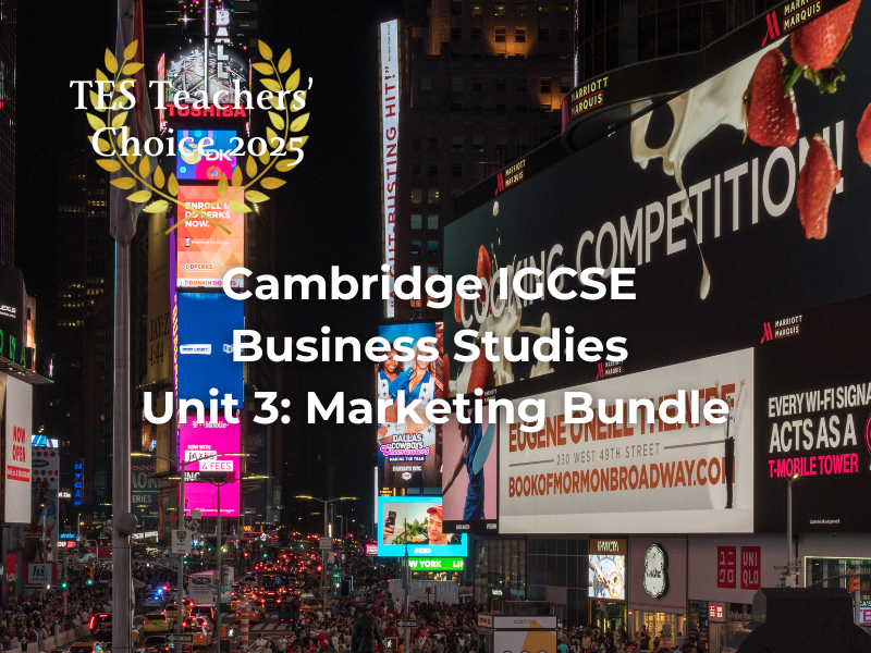 Cambridge IGCSE Business Studies Marketing Bundle | Unit 3 | 4 Lessons ...