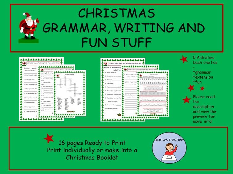 Christmas English Worksheets-Perfect for Home Learning | Teaching Resources
