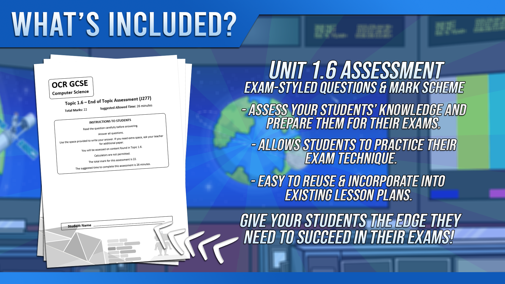 End of Unit Assessment for 1.6 - OCR GCSE J277 | Teaching Resources