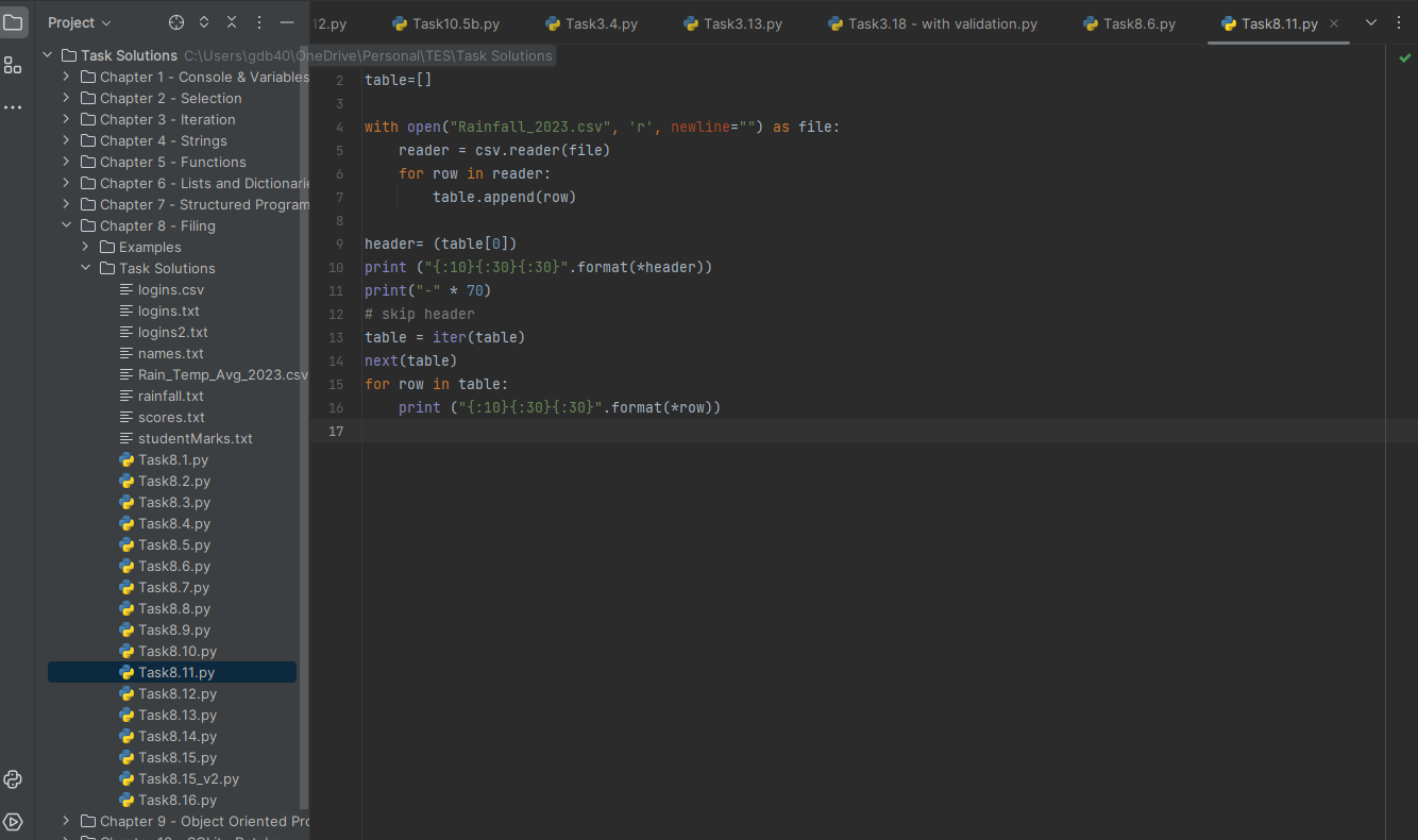 Chapter 8 - Filing in Python | Teaching Resources