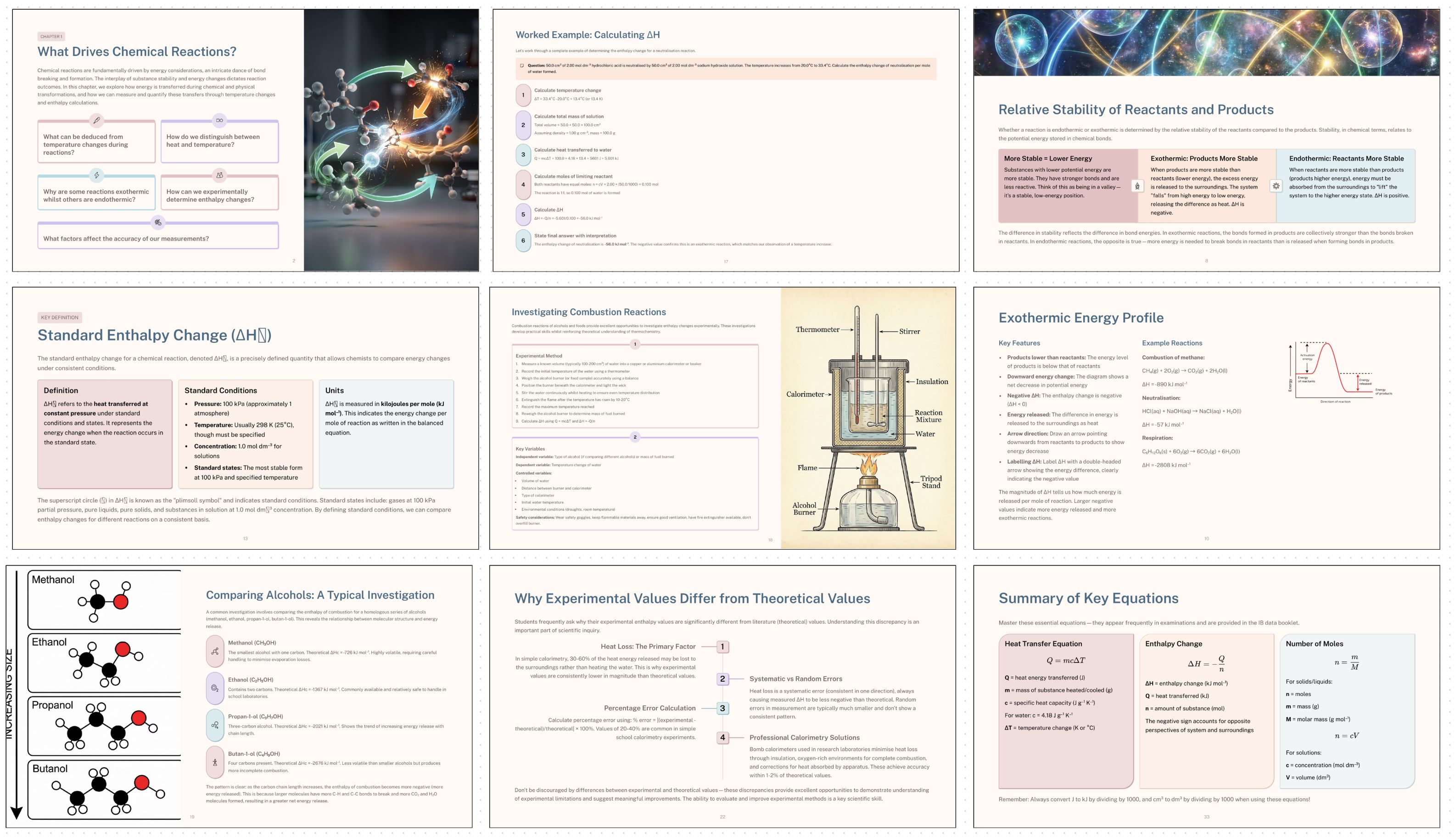 IB DP Chemistry: R1.1 Enthalpy Change – Teaching Notes & Editable ...