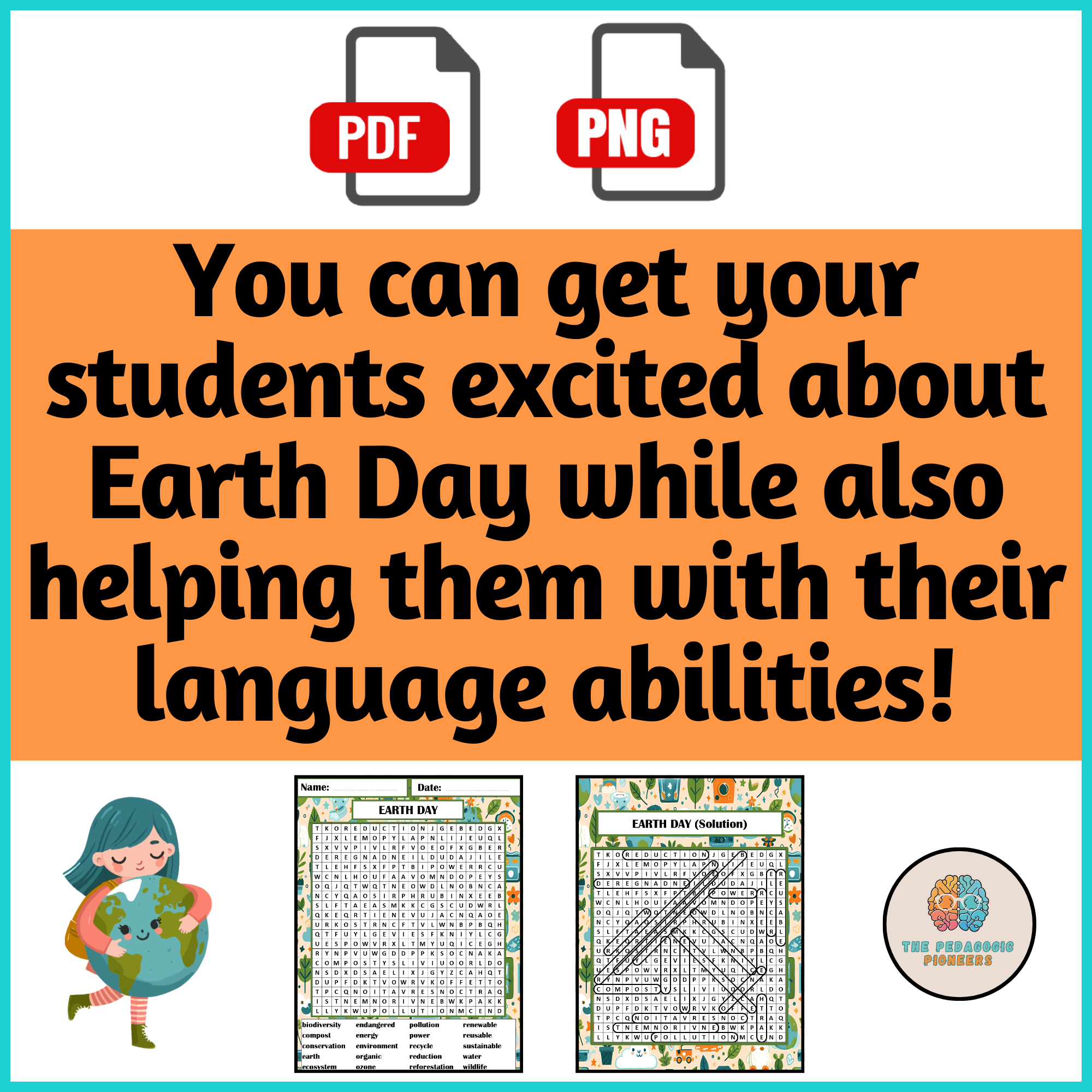 Spring Earth Day Word Search Puzzle Activitie | Teaching Resources