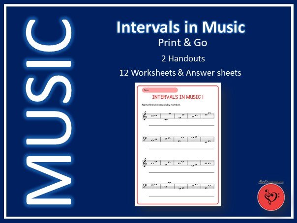 Intervals in Music- Unit of Work - Handouts & 12 Worksheets | Teaching ...