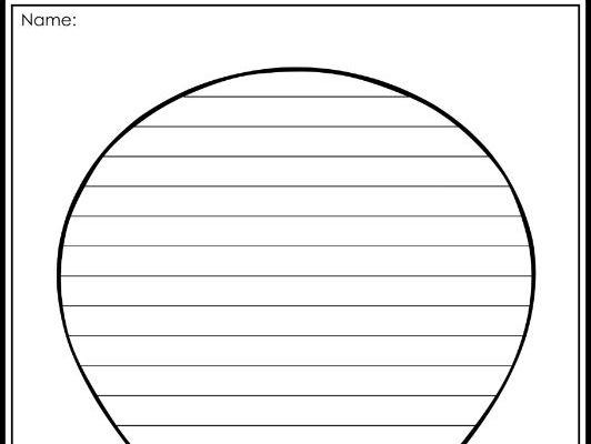 Hot Air Balloon Writing Paper Blank Lined and Dotted Handwriting Lines ...