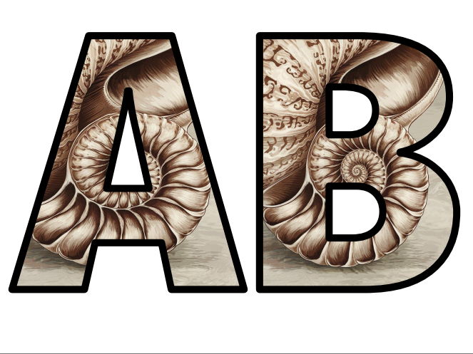 Fossil Shell History Dinosaur Lettering Set Instant Display Title All ...