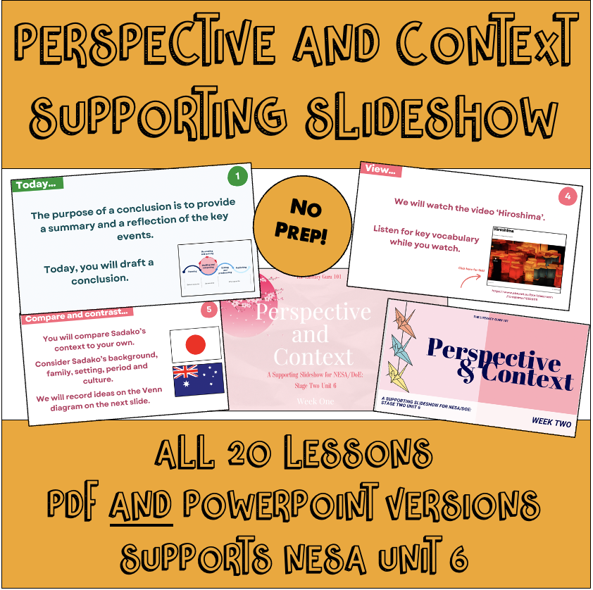 HUGE Supporting Slideshow - Stage 2 Unit 6 - Sadako/Malala - PPT format ...