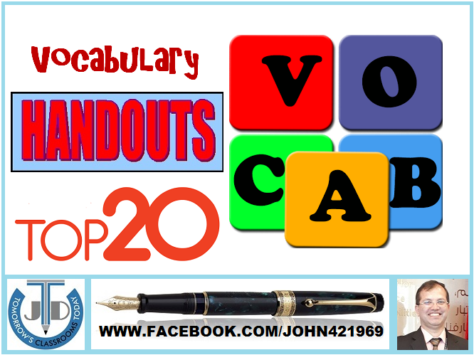 20 VOCABULARY HANDOUTS: BUNDLE by john421969 - Teaching Resources - Tes