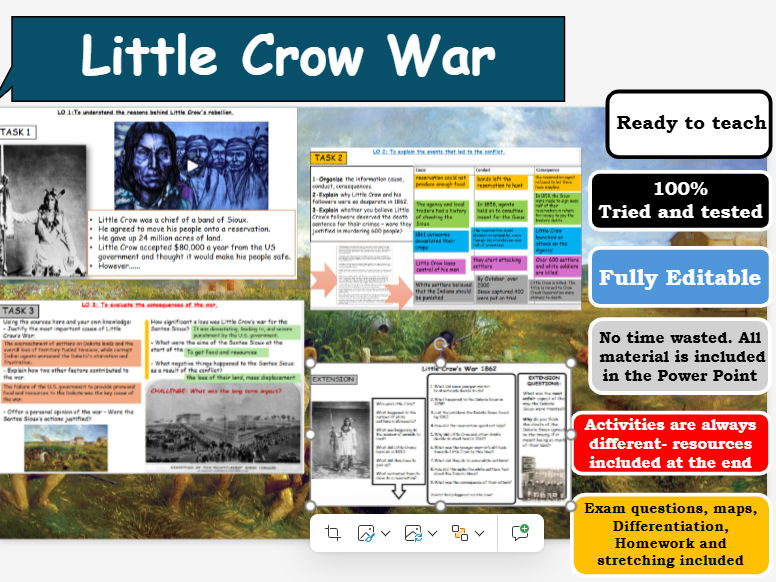"Little Crow and the Dakota War 1862" American West | Teaching Resources