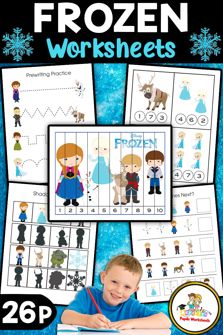 FROZEN Worksheets for Pre K and Kindergarten - Disney Frozen Math ...