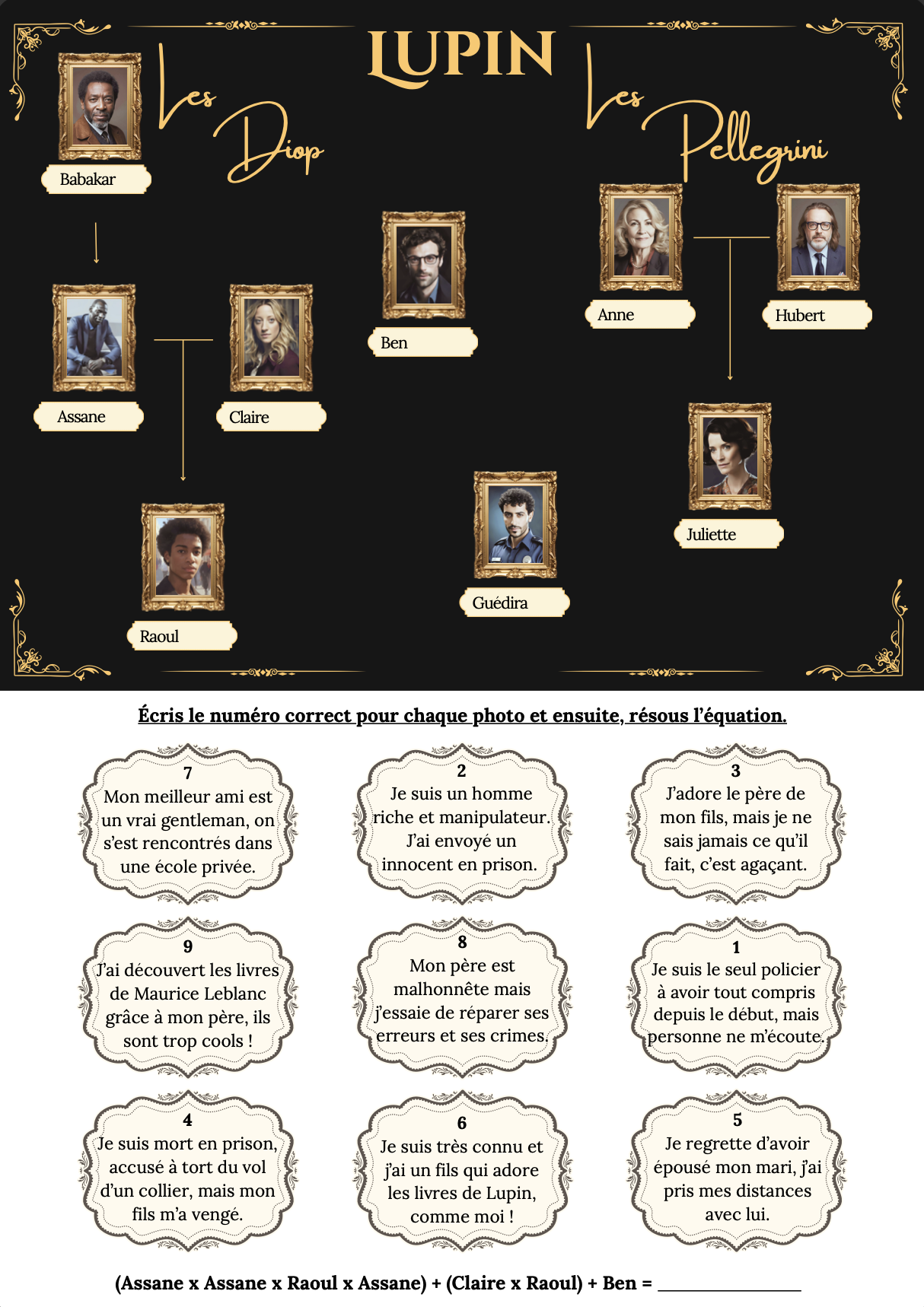 Lupin Escape Room - GCSE French | Teaching Resources