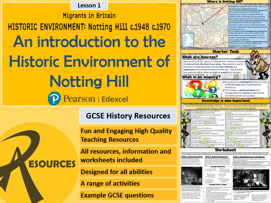 GCSE History Edexcel: Notting Hill Migrants Historic Environment - 10 ...
