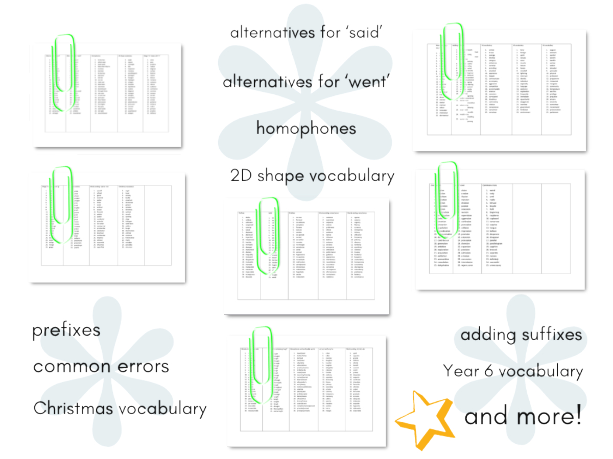 Spelling Lists Year 6 Teaching Resources