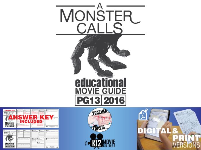 A Monster Calls Movie Guide | Questions | Worksheet (PG13 - 2016 ...