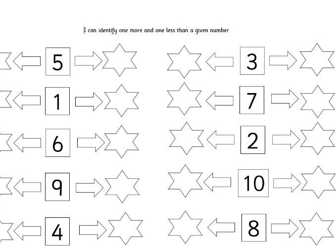 Identify One More Or One Less Than A Given Number Teaching Resources