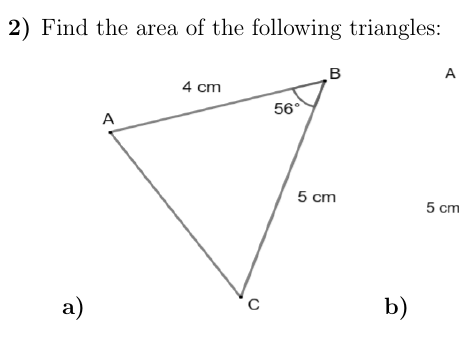 Area of Triangle Using Sine Formula Worksheet (with solutions ...