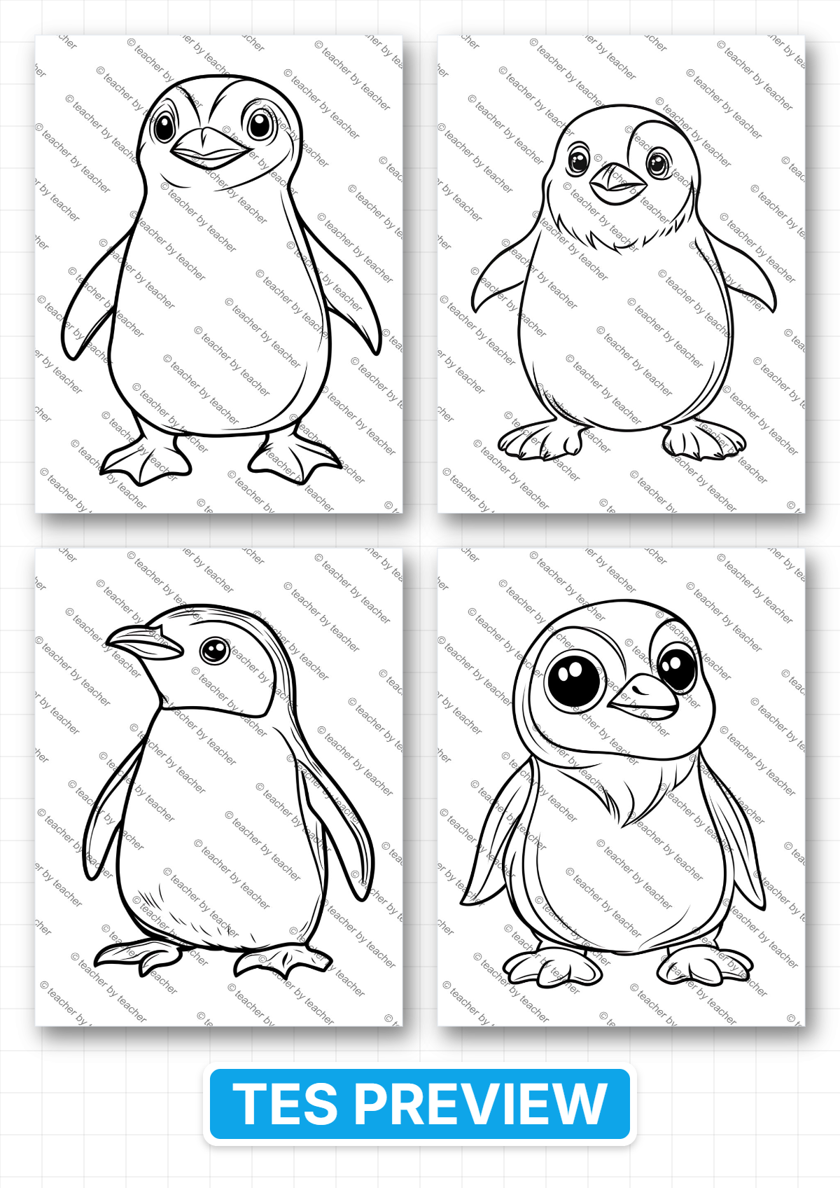 Penguin Coloring Pages | Cute Arctic Bird Printables for Kids | Winter ...