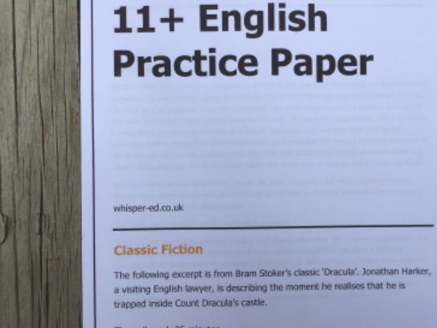 11+ English Comprehension Practice Paper | Teaching Resources
